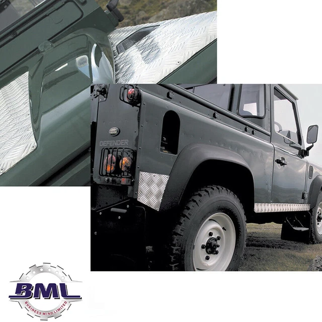 LAND ROVER DEFENDER 90 Chequer Plate Kit Aluminum Finish. Part- Da4296 ...