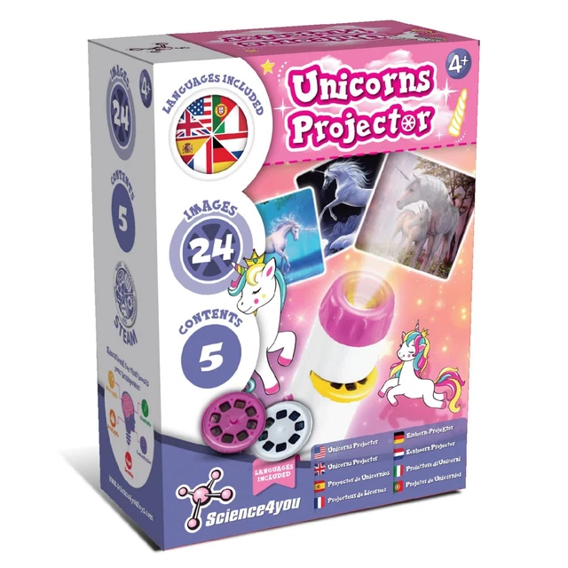 SCIENCE4YOU UNICORN TORCH Projector for Kids - Projector Torch for Kids ...