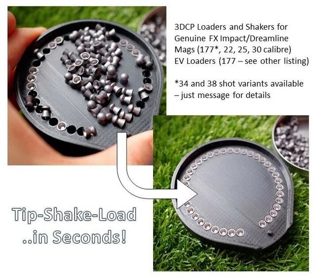 FX IMPACT HIGH Cap Slim Speedloaders Loader, Twin Magazine Case, Shaker ...