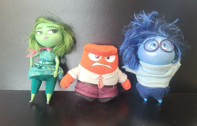 DISNEY STORE INSIDE Out Deluxe Talking Phrases Disgust Anger Sadness ...