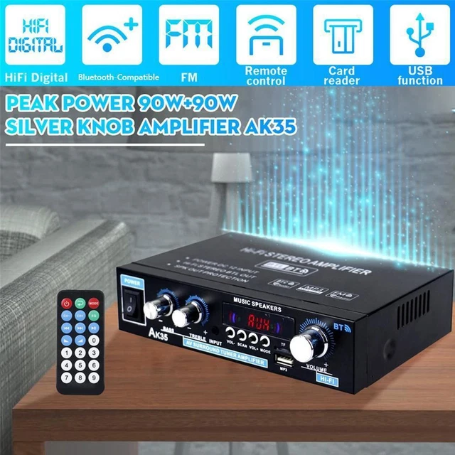 FR AK35 BLUETOOTH HiFi Audio Amplifier 2-CH Power Amp with USB TF RCA ...