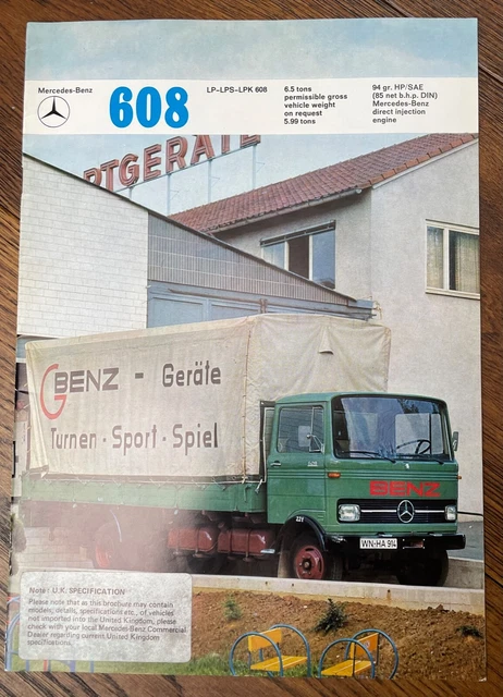 MERCEDES BENZ 608 truck brochure 1973/4 LP-LPS-LPK 608 models £7.70 ...