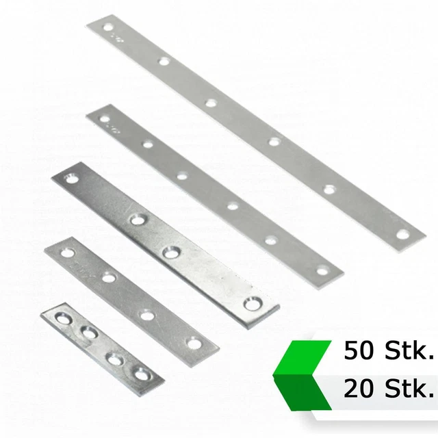 FLACHVERBINDER HOLZVERBINDER LOCHPLATTE Verbinder Beschlag verzinkt 50 ...