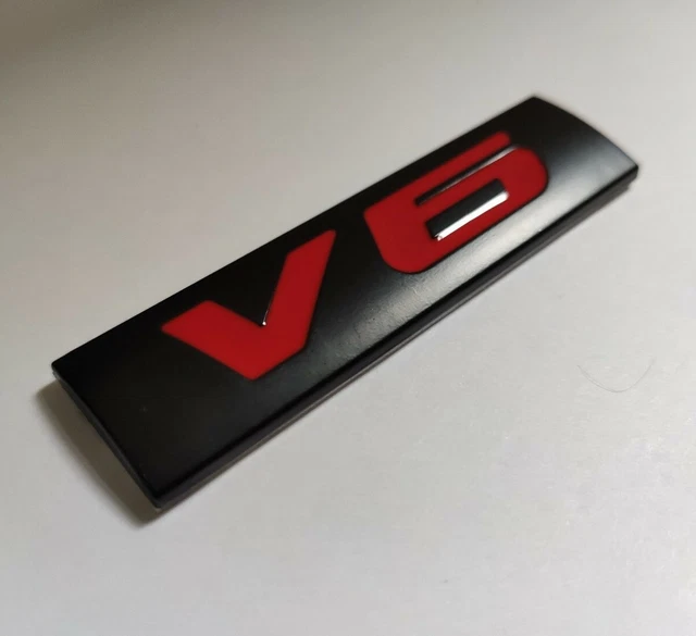 NOIR ROUGE 3D Métal V6 Badge Plaque Emblème pour Land Range Rover Sport ...