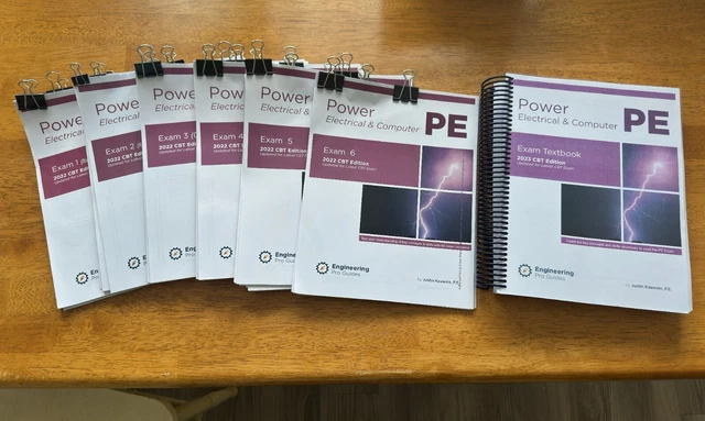 ENGINEERING PRO GUIDE PE Power Practice Exams 1-6 Paper copies with ...