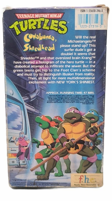 TMNT TEENAGE MUTANT Ninja Turtles Cowabunga Shredhead VHS Catalog No ...