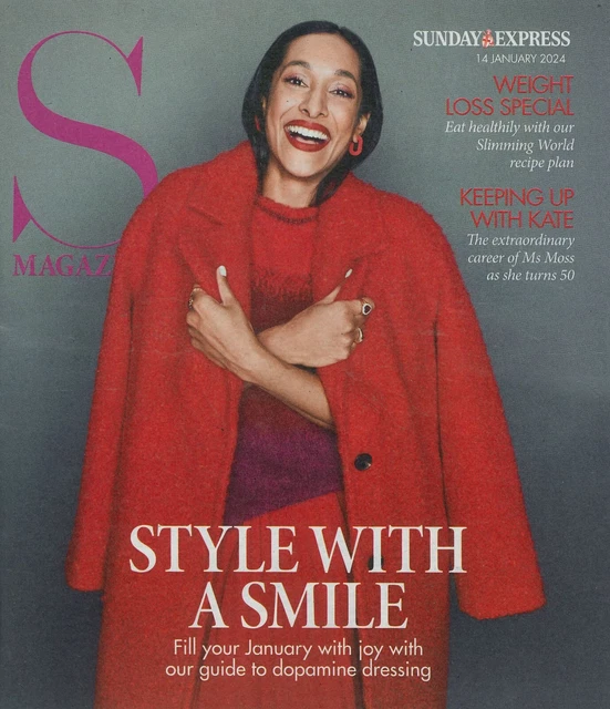 SUNDAY EXPRESS REVUE Kate Moss, Mindy Hammond, A.Titchmarsh, Mode 14.1. ...