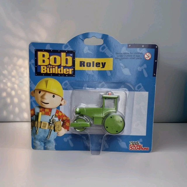 BOB THE BUILDER Roley The Green Steam Roller Diecast Toy Vintage Carded ...