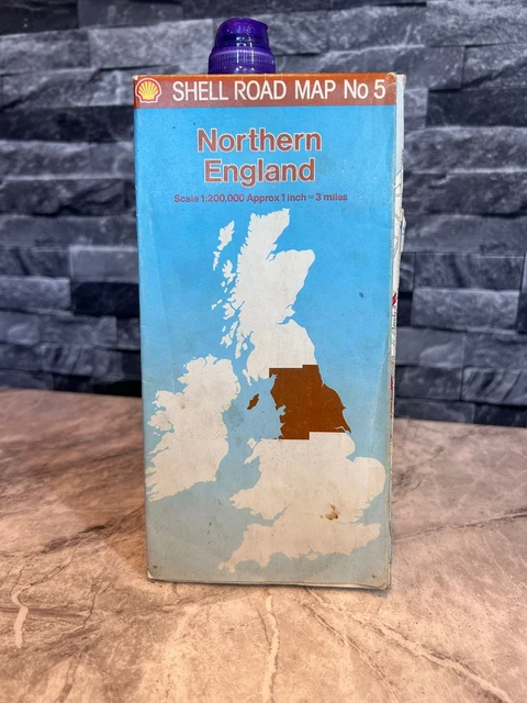 VINTAGE NORTHERN ENGLAND Shell Road Map No. 5 Travel Map Pamphlet ...