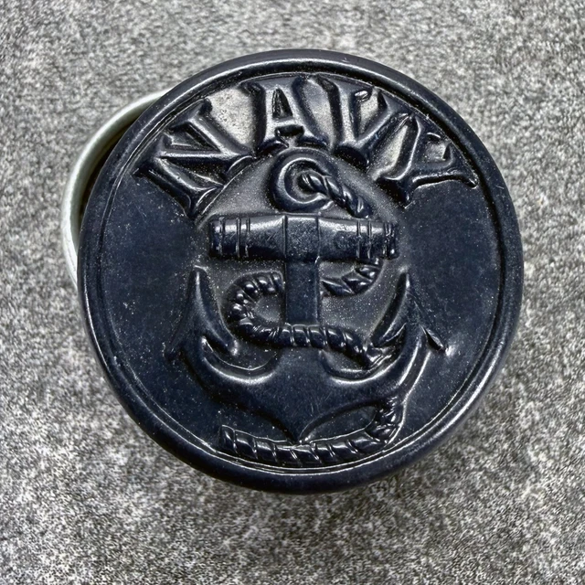 WWII US NAVY Blue Anchor Uniform Button 875 Inch Plastic with Metal ...