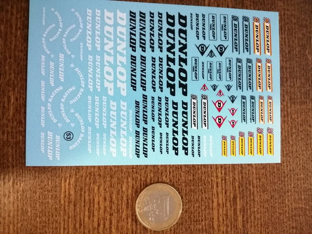 DECALCOMANIE DECALS ANCIEN WRC PUB RALLYE DUNLOP RACING 1/24 decals43 ...