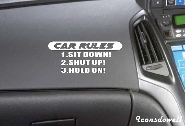 CAR RULES DECAL slammed Car Truck vinyl Sticker JDM racing window decal ...
