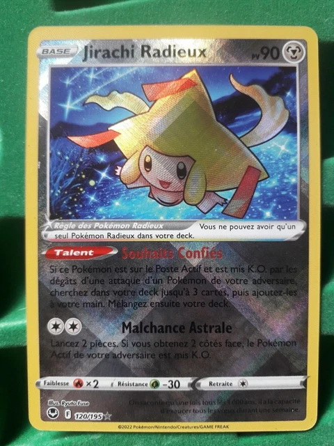 CARTE POKÉMON HOLO/REVERSE JIRACHI RADIEUX 120/195 EB12 Tempête Argentée FR EUR 5,00 - PicClick FR