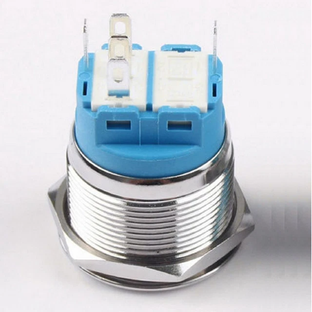 VANDAL PROOF 19MM Stainless Steel Push Button Switch Self Reset ...