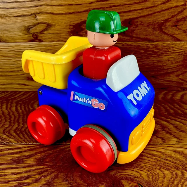 VINTAGE TOMY PUSH N Go Tipper Dump Truck Lorry 1991 Rare Push Down ...