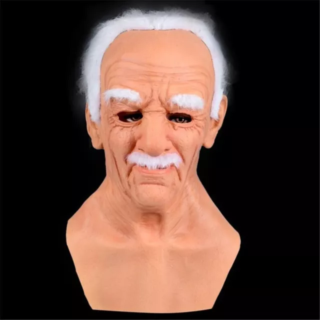 Old Man Latex Halloween Cosplay Party Realistic Full Face Masks