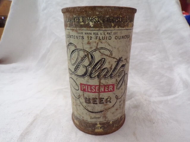 VINTAGE BLATZ Flat Top Beer can Pabst Brewing. Milwaukee's Finest Beer ...