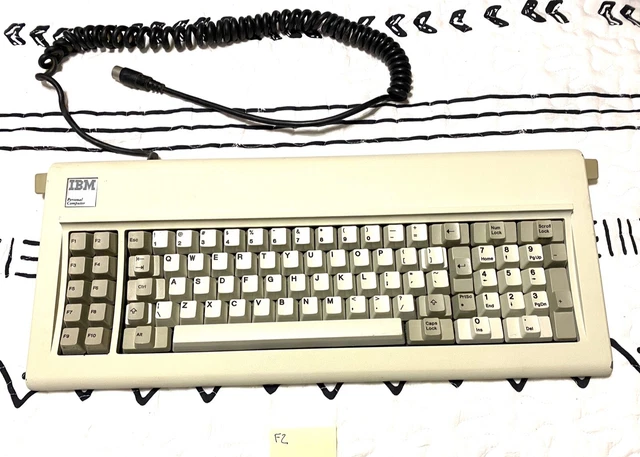 VINTAGE IBM PC Model F XT Mechanical Buckling Spring Keyboard 5-Pin DIN ...