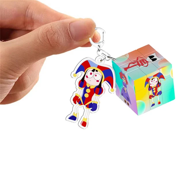 2023 THE AMAZING Digital Circus 3x3 Magic Rubik Cube Keychain Keyring ...