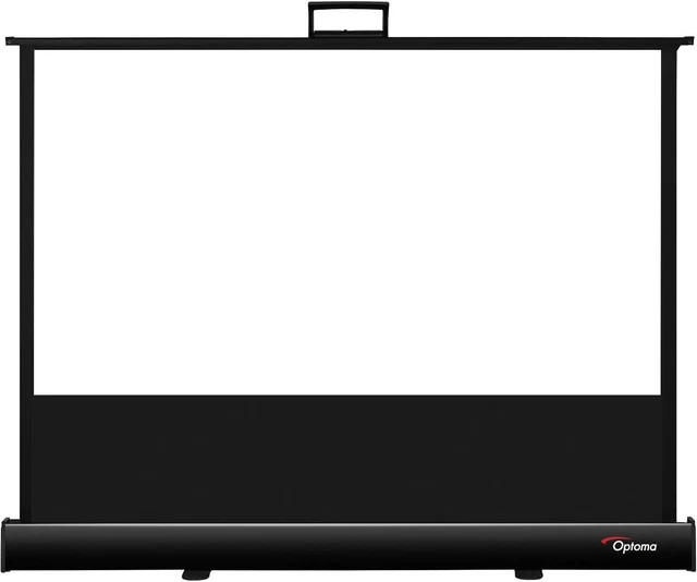 OPTOMA DP-9046MWL 46& inch Pull Up Portable Table Top Projector Screen ...