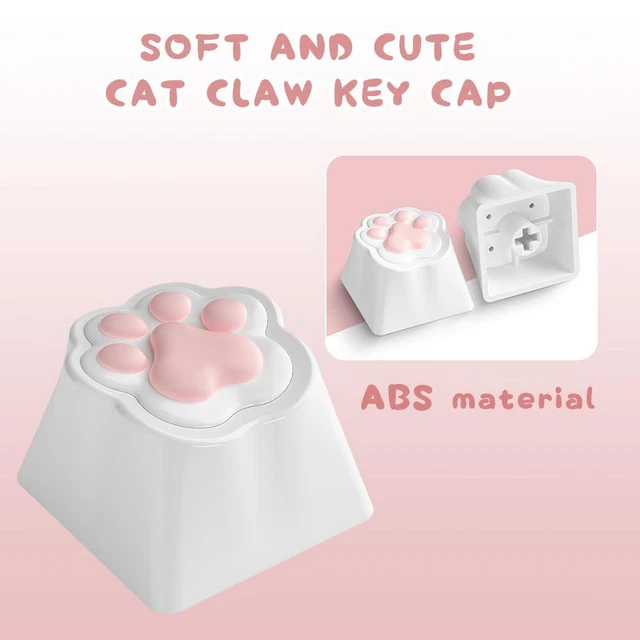 CUTE CAT CLAW Keycap Keyboard Mechanical Keycaps For PC Computer` R0T9 ...