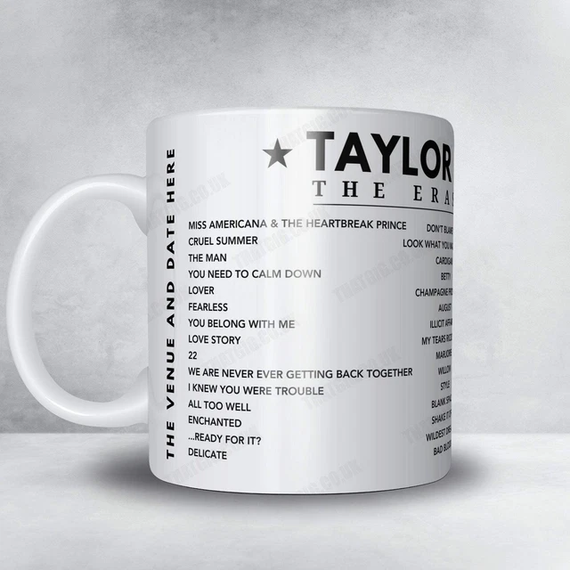 TAYLOR SWIFT SETLIST Mug - Accor Stadium, Sydney - February 25th, 2024 ...