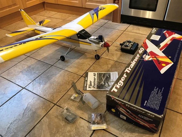 THUNDER TIGER TRAINER 40 rc plane - unfinished project £65.00 - PicClick UK