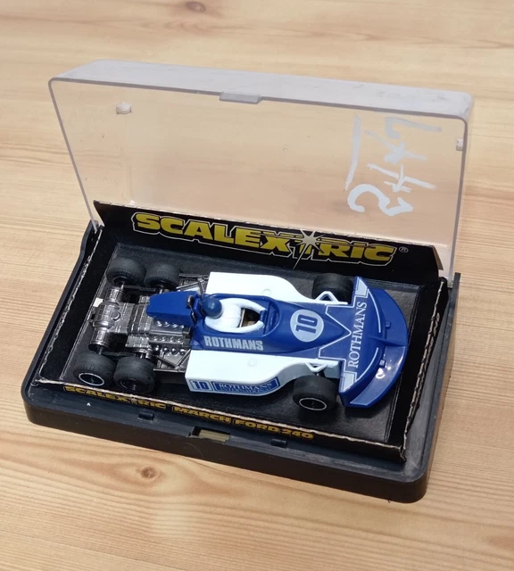 VINTAGE SCALEXTRIC C129 March Ford F1 Rothmans #10 - Boxed - WORKING £ ...