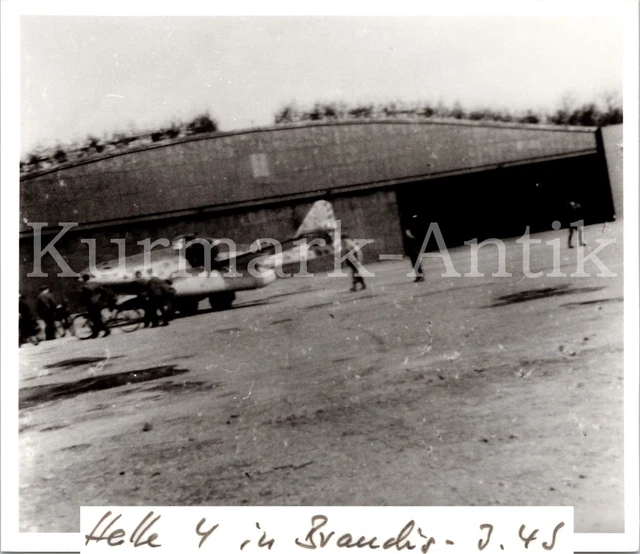 S671 FOTO WEHRMACHT Archiv Repro Luftwaffe Flugzeug Me262 Brandis 03 / ...
