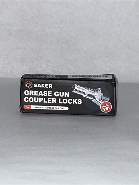 SAKER GREASE GUN Coupler Locks 14000 PSI Open Box New Never Been Used ...