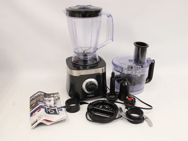 TOWER T18004 FOOD Processor 1.4 Litre Jug and 1.5 Litre Bowl 600 W ...