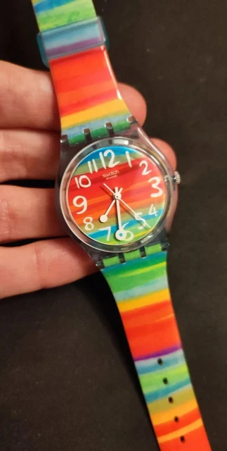 SWATCH COLOR THE Sky Multi Color Orologio 35mm Funzionante Swiss ...