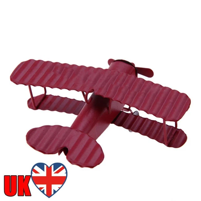 VINTAGE METAL PLANE Model Aircraft Glider Biplane Aeromodelo Model(Red ...