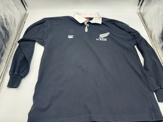 VTG 90S CANTERBURY of New Zealand All Blacks home rugby polo shirt ...