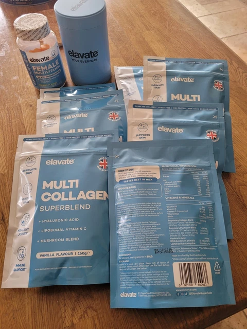 ELEVATE COLLAGEN VANILLA Bundle Tin Milk Whisk Multi Vitamins and Minerals £120.00 - PicClick UK