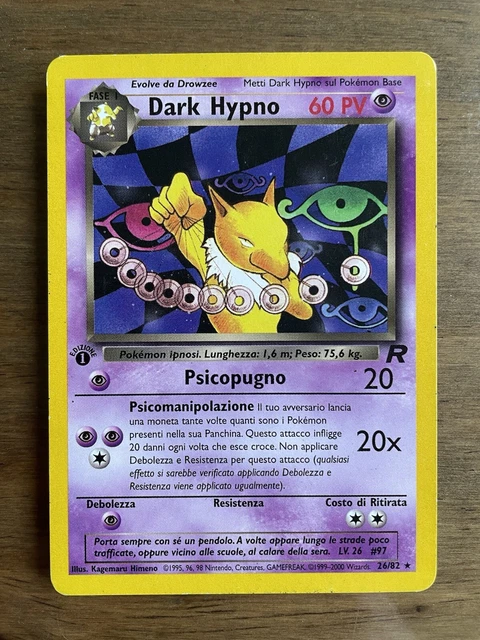 CARTA POKÉMON - Dark Hypno - PRIMA EDIZIONE - 26/82 EUR 100,00 - PicClick FR
