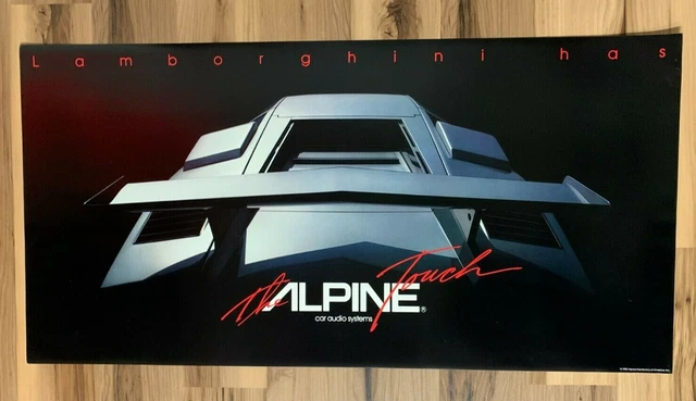 LAMBORGHINI COUNTACH “THE Alpine Touch” vintage car audio automotive ...