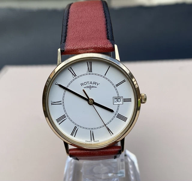 GENTS ROTARY 9 ct gold quartz presentation watch. working circa 1987 £ ...