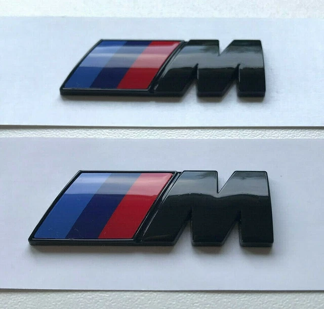 2X BMW M sport schwarz Emblem Schriftzug Logo 45x15mm selbstklebend ...
