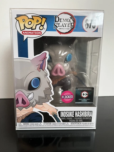 FUNKO POP! DEMON Slayer 875# Inosuke Hashibira Flocked Exclusive Vinyl ...