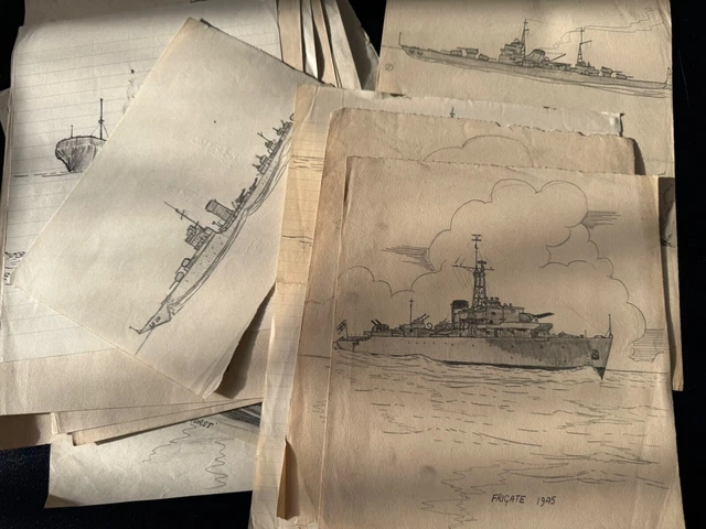 ROBERT JAMES HAYHURST Collection Of 16 Original Drawings & Address ...