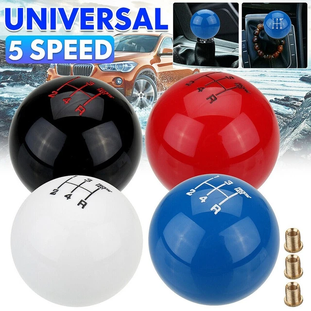 RESIN GEAR SHIFT Knob 5 Speed Universal Car MT Manual Shifter Lever Red ...