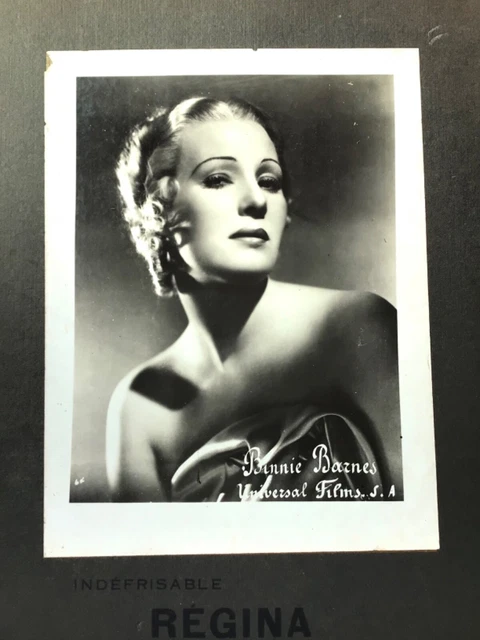ANCIEN CARTON PUBLICITAIRE Binnie Barnes 1903-98 Indéfrisable Regina ...