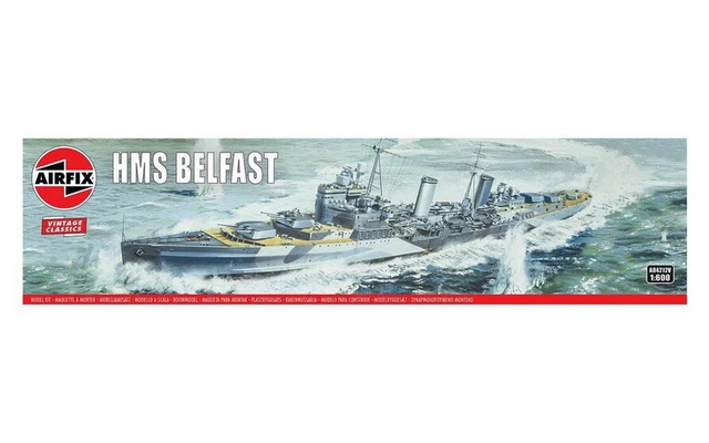 AIRFIX 1/600 VINTAGE Classics - HMS Belfast Town-class Light Cruiser ...