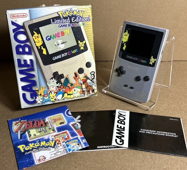 NINTENDO GAMEBOY COLOR~ Limited Edition Pokémon Gold/Silver Pikachu ...