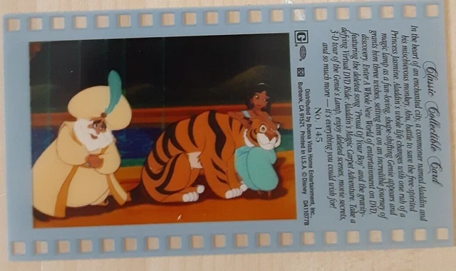DISNEY HOME VIDEO Cell Classic Collectible film cel Card Aladdin No.145 ...