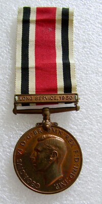 SPECIAL CONSTABULARY LONG Service Medal – Long Service Bar 1950 - Percy ...