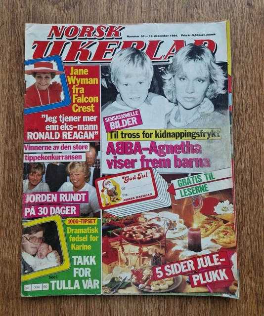 AGNETHA / ABBA - A very rare newspaper from Norway from 1984 ( Full ...