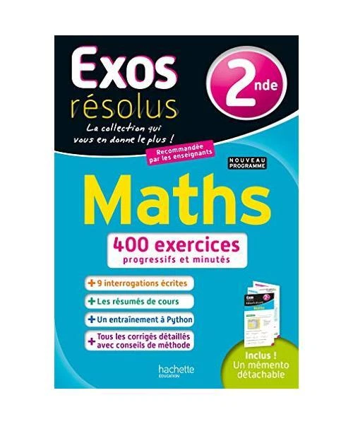 EXOS RÉSOLUS - Maths 2nde, Misset-Rocherolle, Lydia EUR 10,68 - PicClick FR