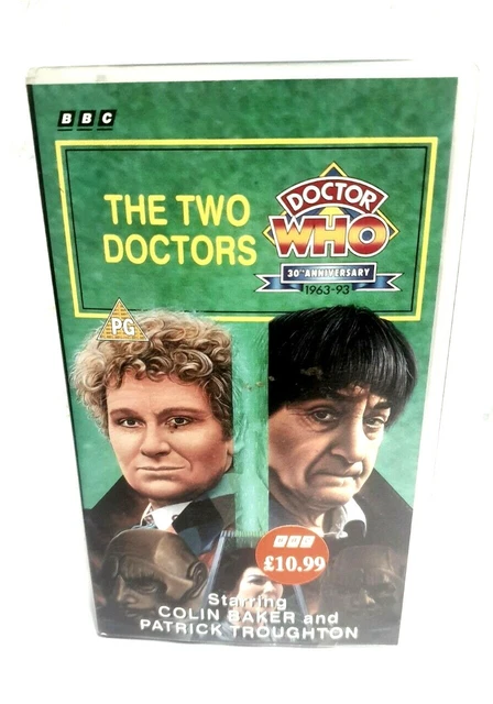 DOCTOR WHO THE Two Doctors VHS. BBC video PG Colin Baker Patrick ...